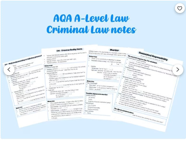 AQA A-Level Law - Criminal Law Notes – Yum Yum Mama AQA A-Level Law - Criminal Law Notes – Yum Yum Mama