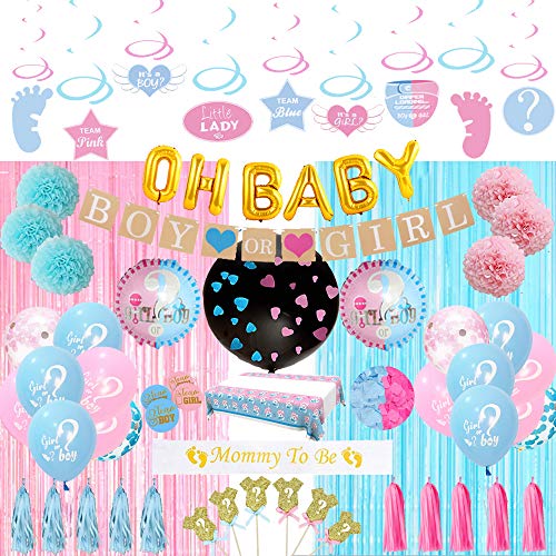 Gender Reveal Party Supplies Kit Blue and Pink Baby Boy Or Girl , Pink ...
