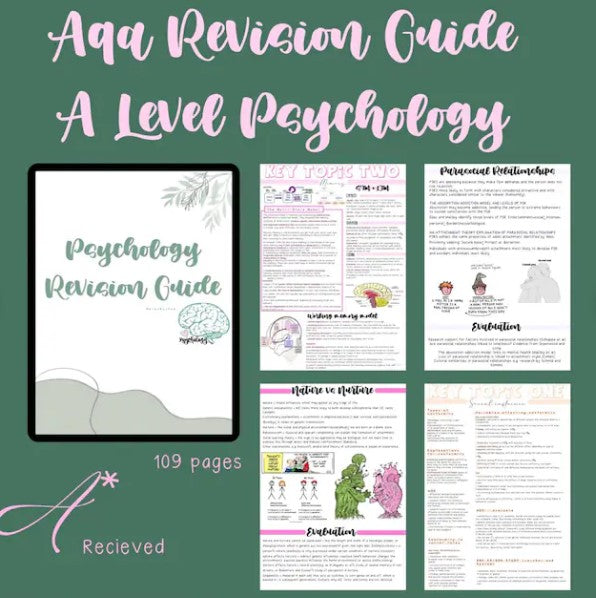 Psychology Revision Guide AQA A Level Revision Notes Digital – Yum Yum Mama