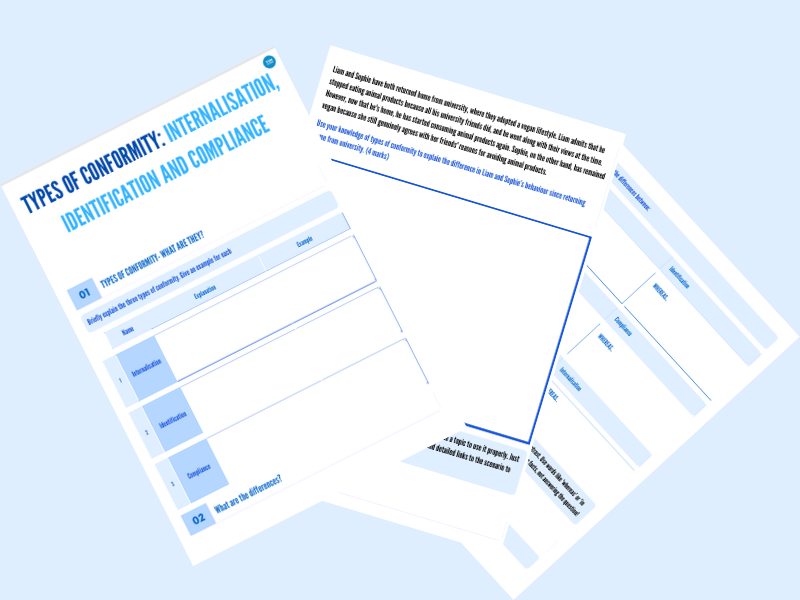 Types of Conformity Revision Worksheet – Yum Yum Mama