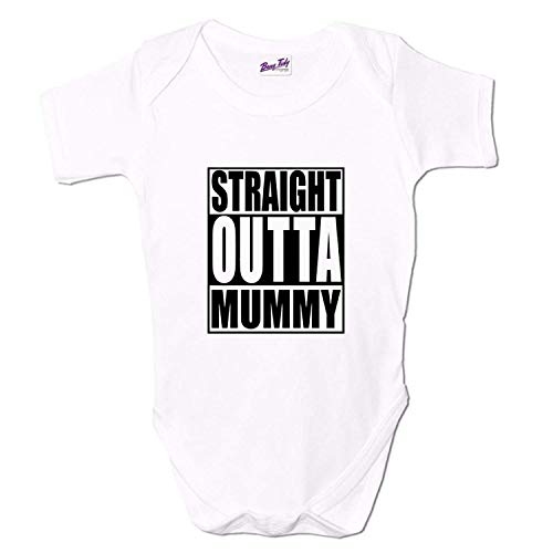 Funny Baby Grows Clothes Boy Girl Bodysuit Straight Outta Mummy White ...