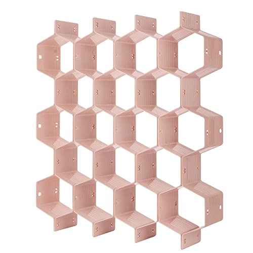 Poeland Drawer Divider Organizer 8pcs DIY Plastic Grid Honeycomb Drawe ...