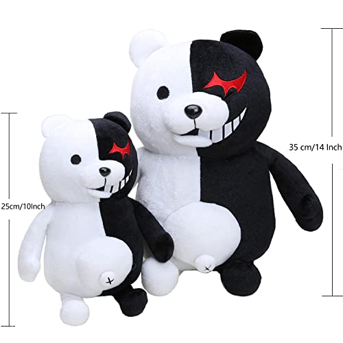Monokuma Plush Toy Black and White Bear Stuffed Animal Anime Cosplay P ...
