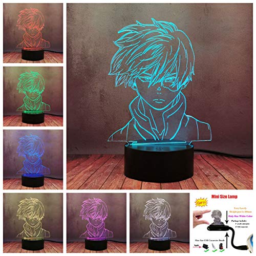 Cartoon Anime Todoroki Shoto Xmas Gift Lamp LED Illusion Night Light 3 ...