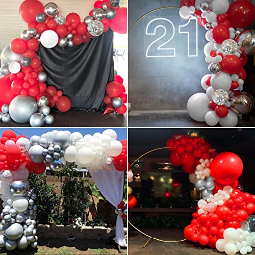 Red Balloons Arch Garland Kit, Red Birthday Decorations Red Balloons W ...
