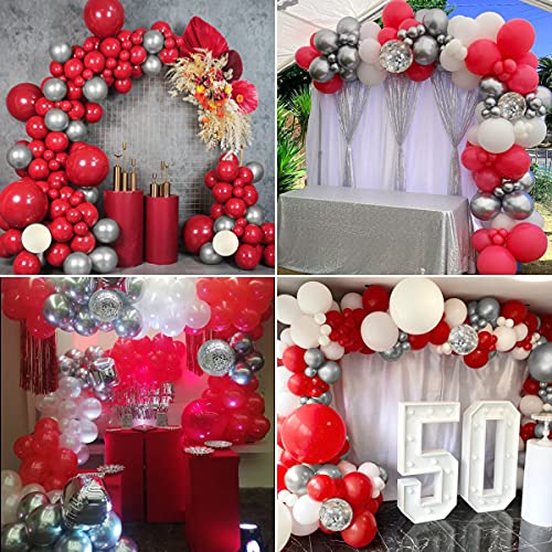Red Balloons Arch Garland Kit, Red Birthday Decorations Red Balloons W ...