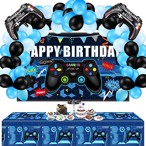 34 Pieces Video Game Party Supplies Set Gamer Brthday Decorations Incl ...
