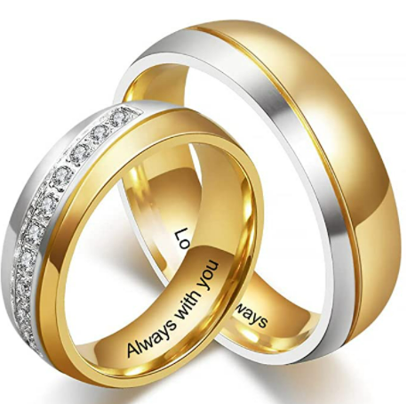 Personalized Promise Rings Matching Rings for Couples – Yum Yum Mama